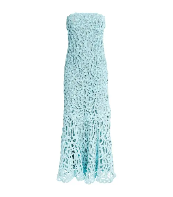 Simkhai Clairis Lace Midi Dress - Blue