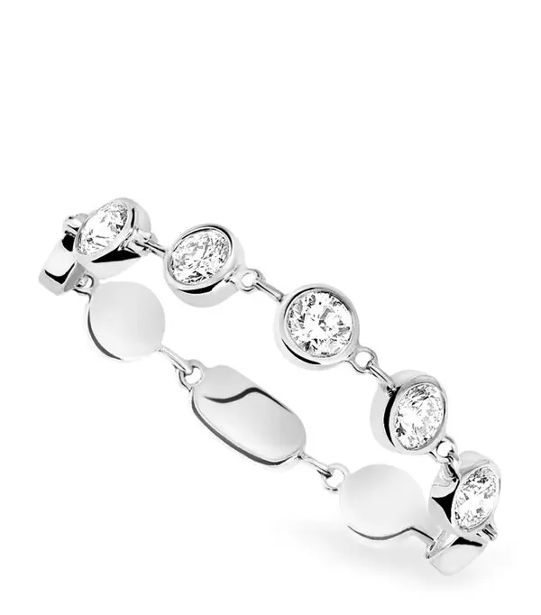 Messika D-vibes Small Ring In White Gold And Diamonds - Silver