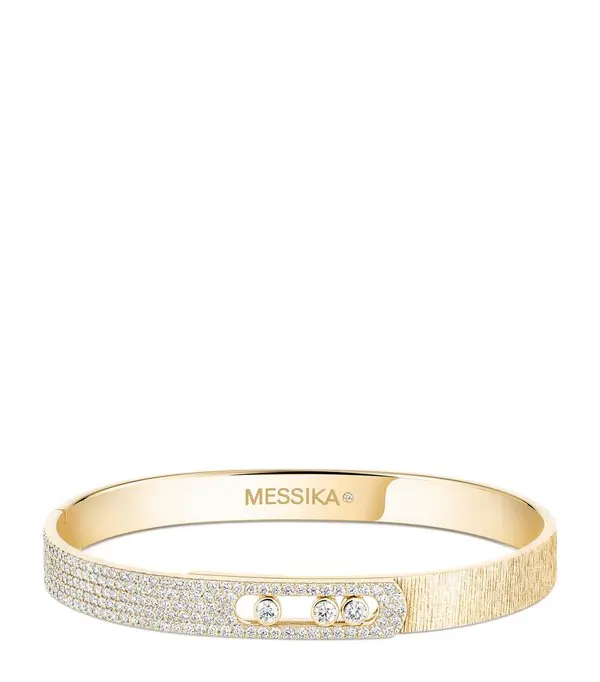 Messika Move Noa Diamond And Yellow Bangle - Gold