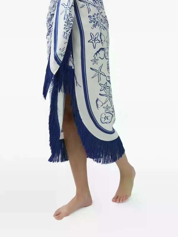 Simkhai Russo Fringe-trimmed Pareo - Blue