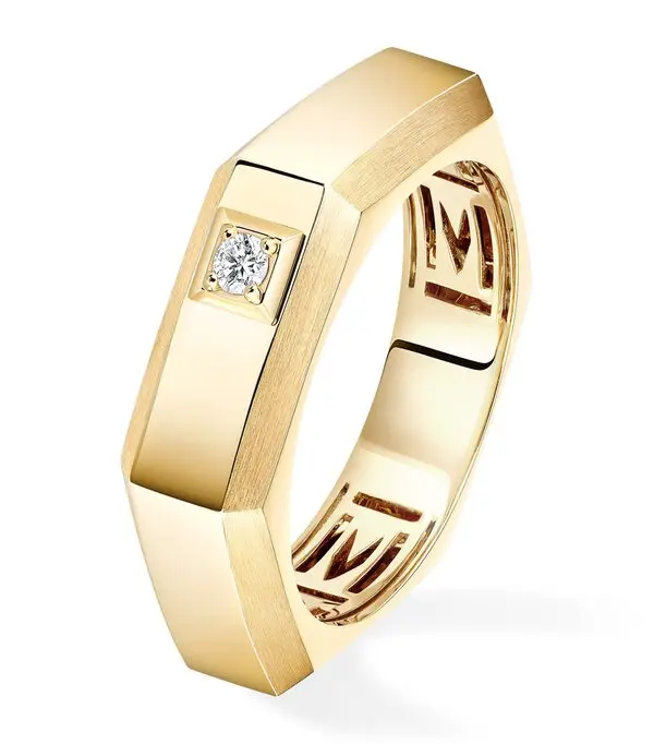 Messika Moderniste Medium Ring In Yellow With Diamond - Gold