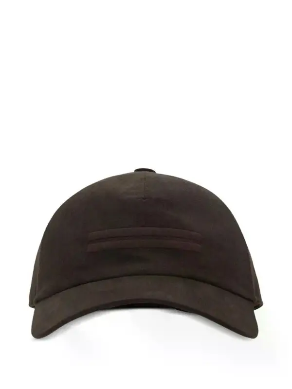 Zegna Logo Embroidered Cap - Brown