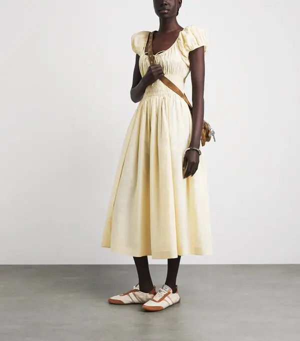 DÔEN Organic Cotton Quinn Midi Dress - Ivory