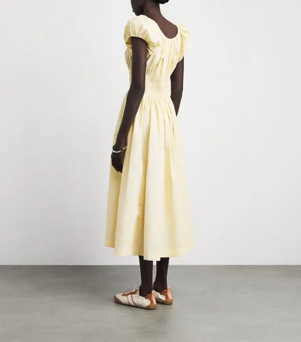 DÔEN Organic Cotton Quinn Midi Dress - Ivory