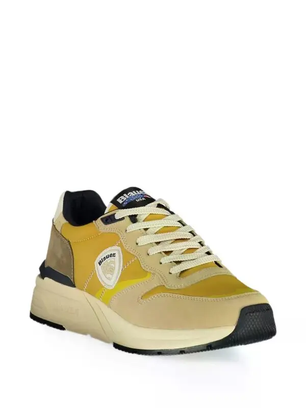 BLAUER. Logo-patch Low-top Sneakers