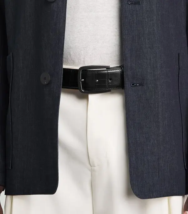 ELLIOT RHODES Alligator Leather Belt