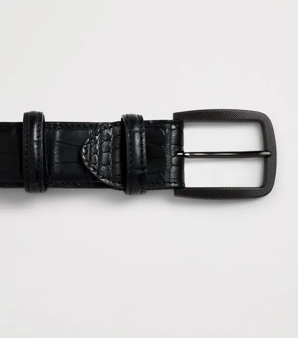 ELLIOT RHODES Alligator Leather Belt