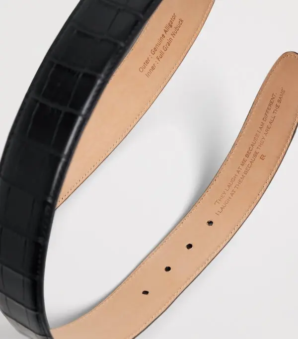 ELLIOT RHODES Alligator Leather Belt