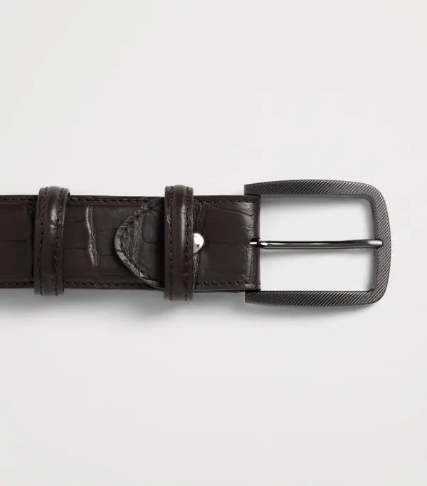 ELLIOT RHODES Alligator Leather Belt
