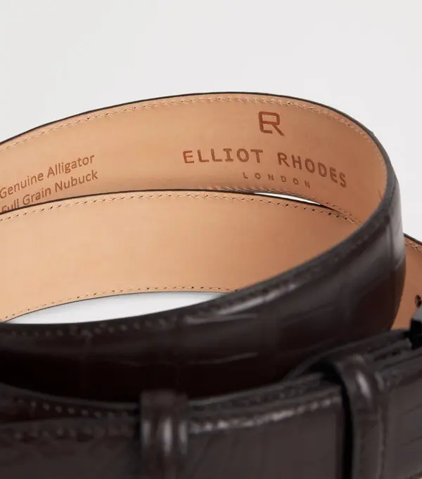 ELLIOT RHODES Alligator Leather Belt