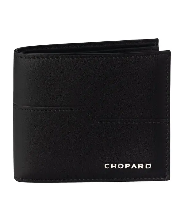 Chopard Mini Leather Heritage Bifold Wallet - Black