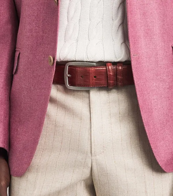 ELLIOT RHODES Alligator Leather Belt