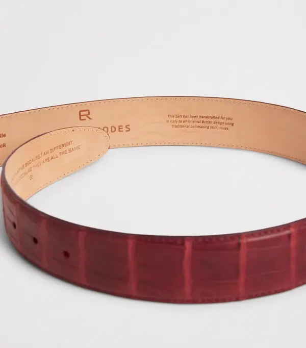 ELLIOT RHODES Alligator Leather Belt