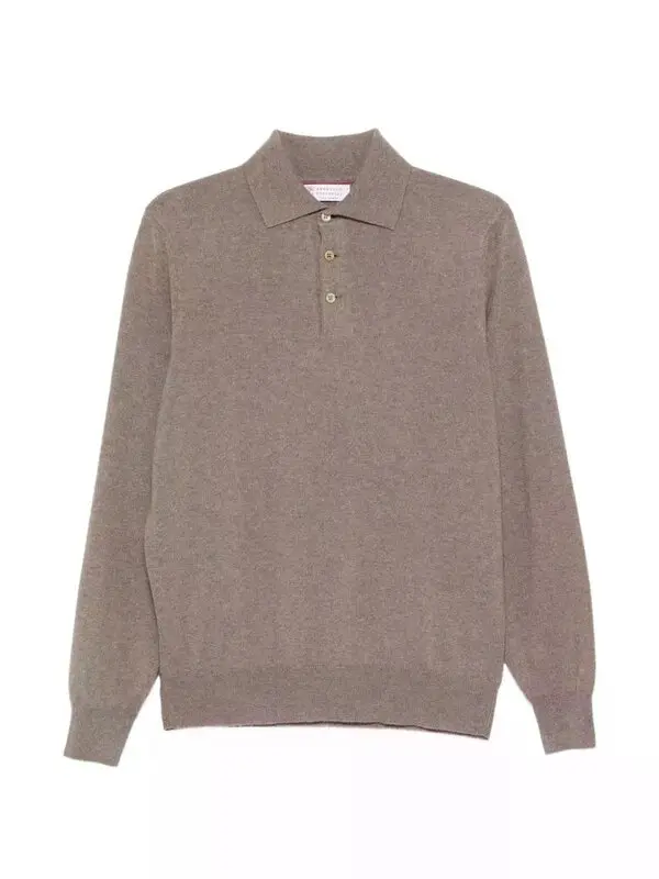 Brunello Cucinelli Cashmere Long-sleeve Polo Sweater
