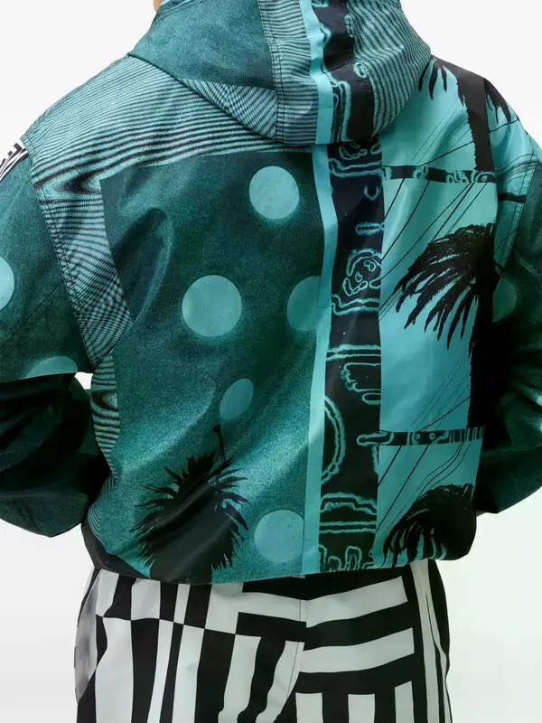 Versace Printed Nylon Hooded Windbreaker