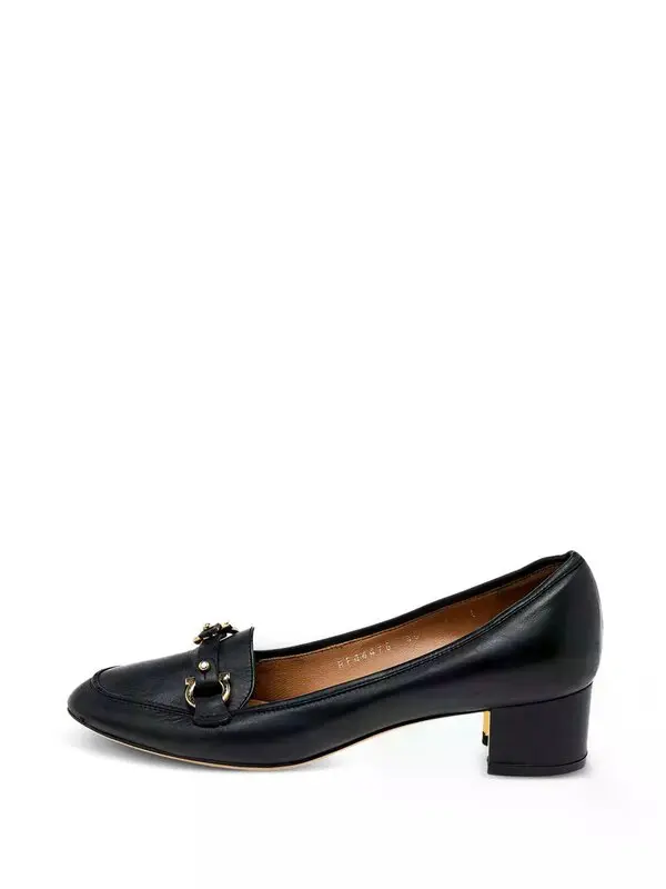 FERRAGAMO Logo Detail Leather Pumps