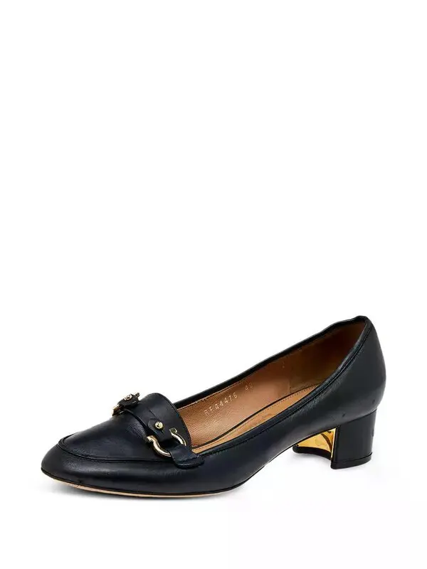 FERRAGAMO Logo Detail Leather Pumps