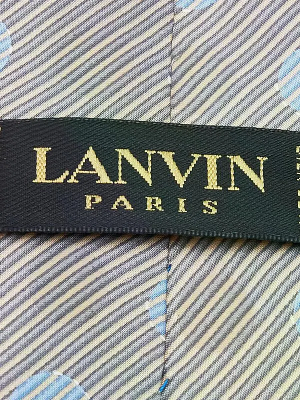 LANVIN Silk Tie With Circle Print