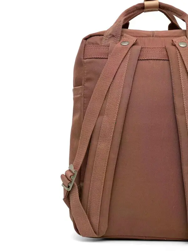 DOUGHNUT Macaroon Leather-trimmed Buckle-fastening Backpack - Brown