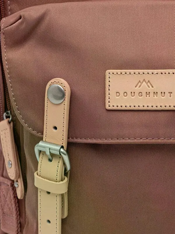 DOUGHNUT Macaroon Leather-trimmed Buckle-fastening Backpack - Brown