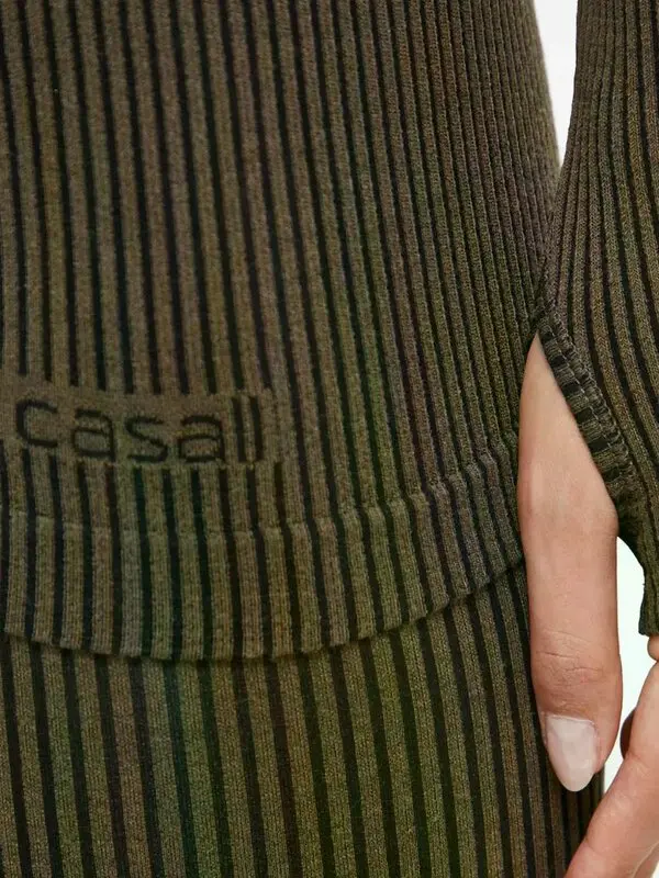 CASALL Ribbed Knit Thumb-slot Top
