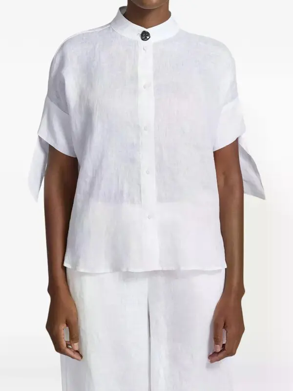 Armani Exchange Bow Detail Short Sleeve Shirt