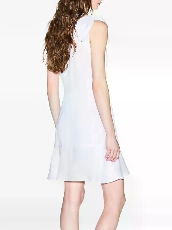 Armani Exchange Bow Detail Ruffled Dress