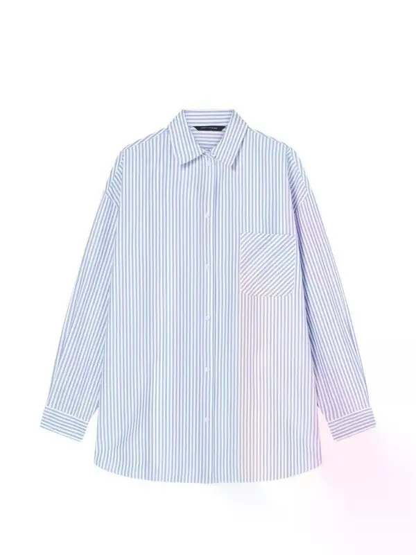 Armani Exchange Striped Print Chest Pocket Shirt