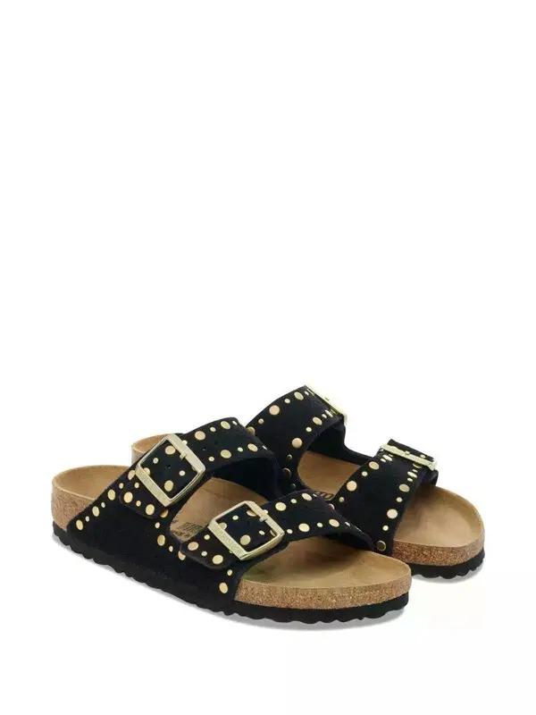 BIRKENSTOCK Arizona Embellished Suede Sandals - Black
