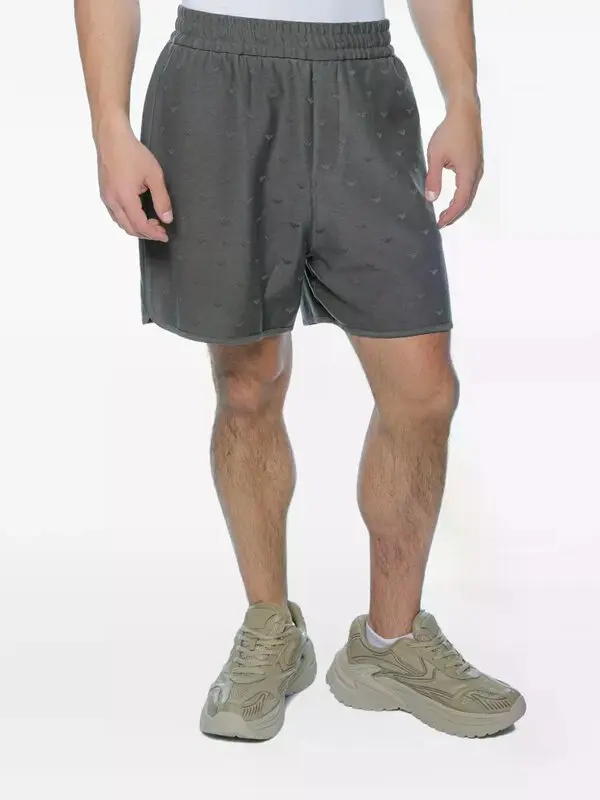 Emporio Armani Monogram Pattern Track Shorts