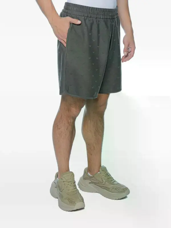 Emporio Armani Monogram Pattern Track Shorts