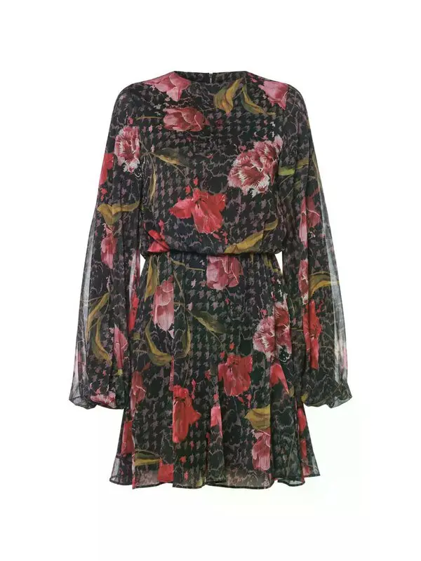 Ted Baker London Floral Print Long Sleeve Dress