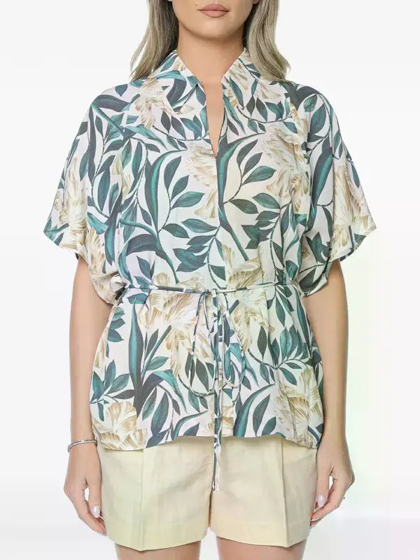 Ted Baker London Gehmma Printed Tie-detail Blouse