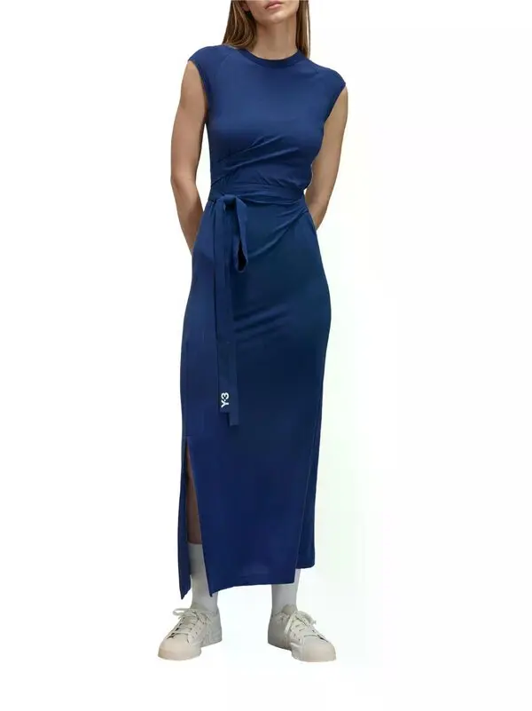Y3 Belted Stripe-detail Dress