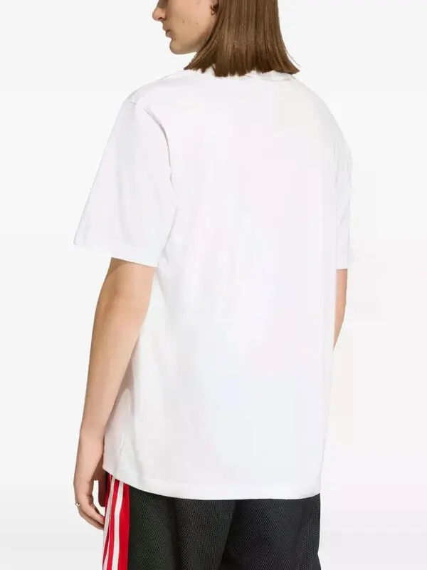 Adidas Rose-print Trefoil T-shirt