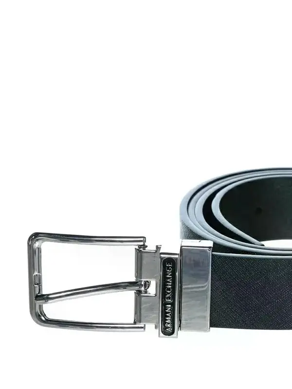 Armani Exchange Logo-engraved Plate Belt