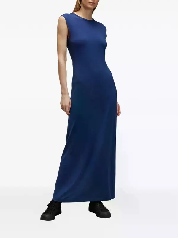 Y3 Open-back Side-stripe Maxi Dress