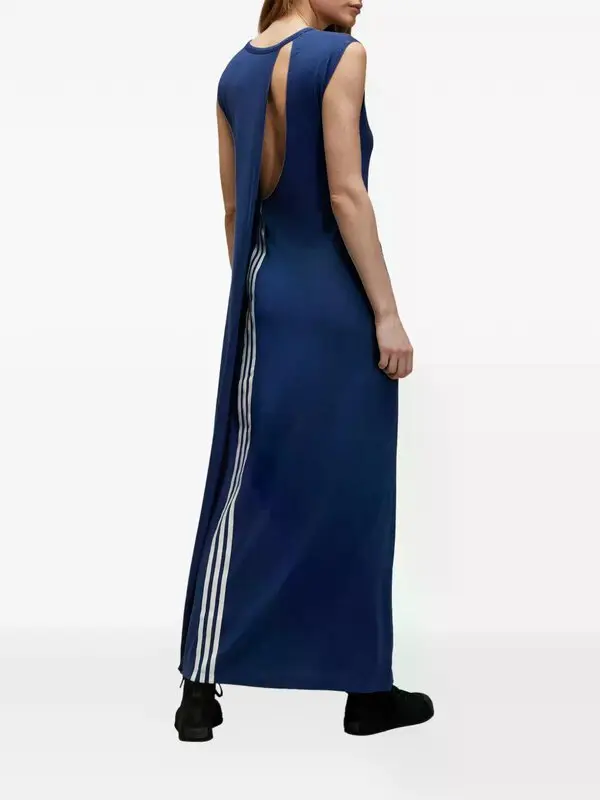 Y3 Open-back Side-stripe Maxi Dress
