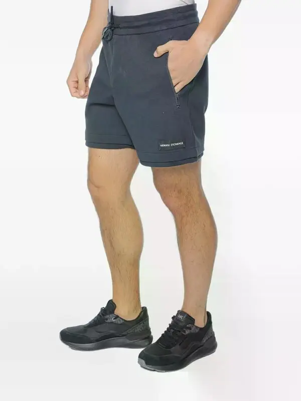 Armani Exchange Logo Patch Drawstring Shorts