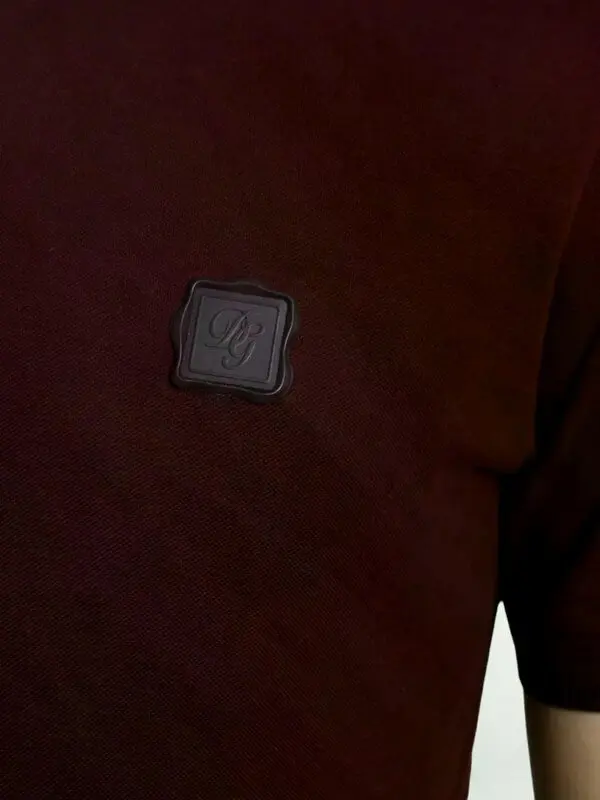 Dolce & Gabbana Logo-patch Cotton Polo Shirt