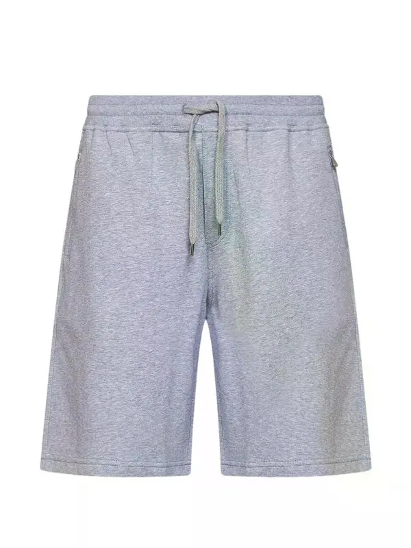 Brunello Cucinelli Ribbed Drawstring Waistband Shorts - Grey