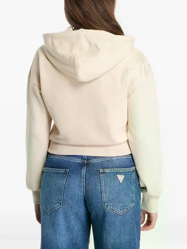 Guess Leaf-embroidered Drawstring Hoodie