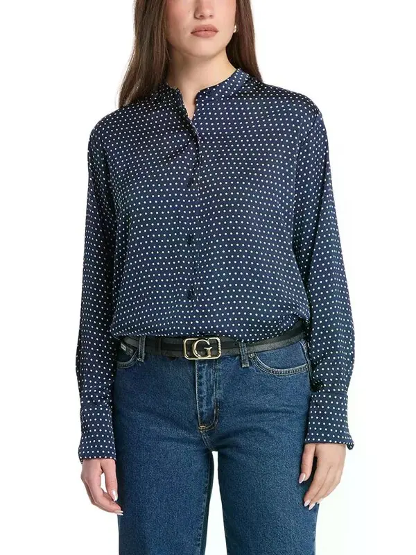 Michael Kors Polka-dot Long-sleeve Shirt