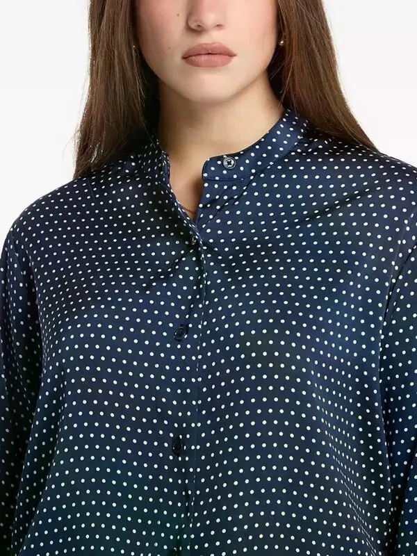 Michael Kors Polka-dot Long-sleeve Shirt