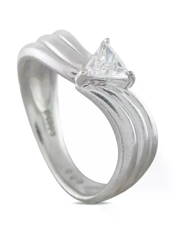 LB EXCLUSIVE Platinum Diamond Triangular Ring