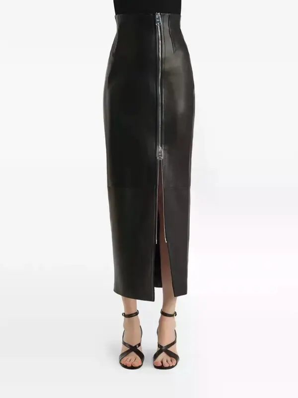 Khaite Gres Skirt In Leather
