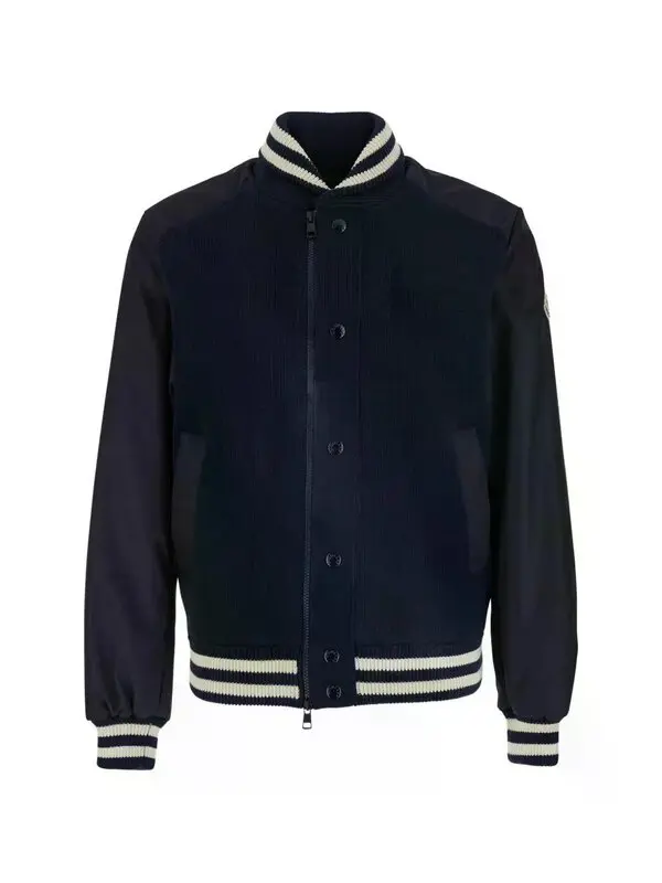 Moncler Panelled Jacket With Striped Trim