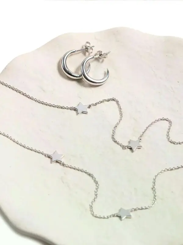 AUREE JEWELLERY Alta Multi-star Necklace - Silver