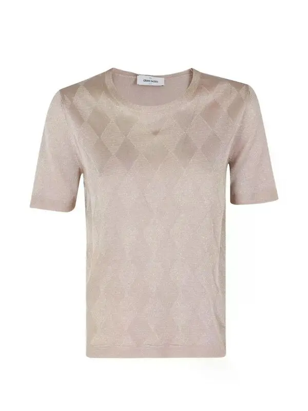 GRAN SASSO Metallic Diamond Pattern T-shirt