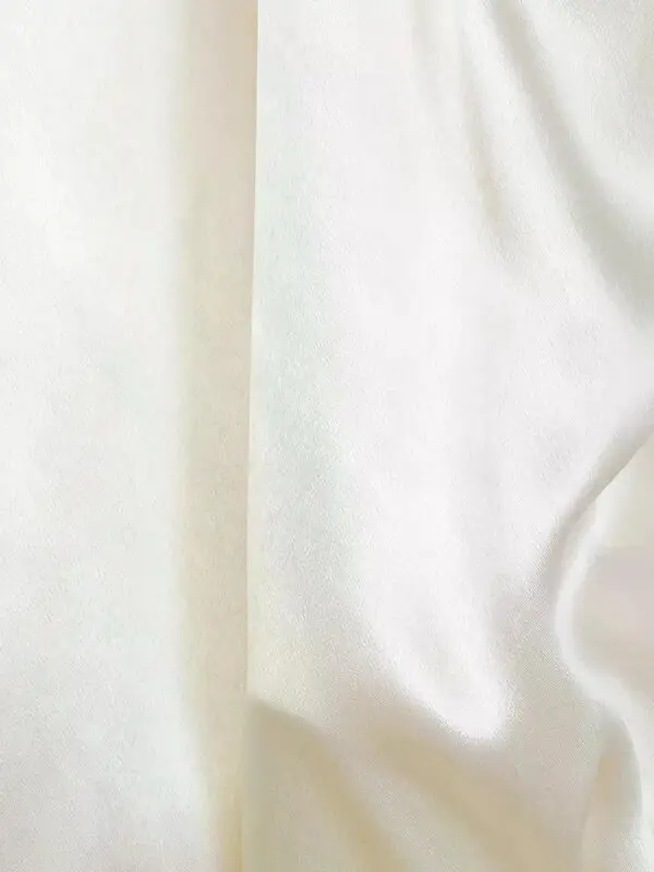 Alberta Ferretti Puff-sleeve Satin Blouse